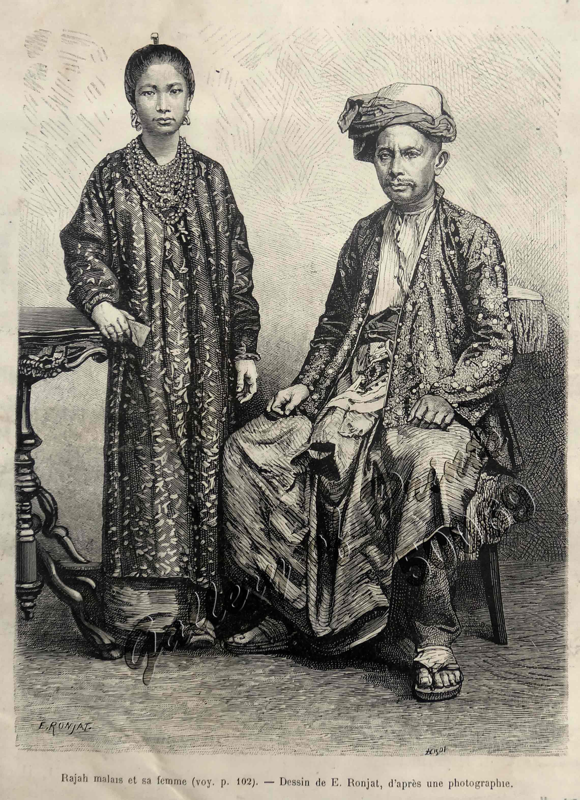 Rajah Malais et sa Femme (voy. p. 102) [Malay Rajah and Spouse ...
