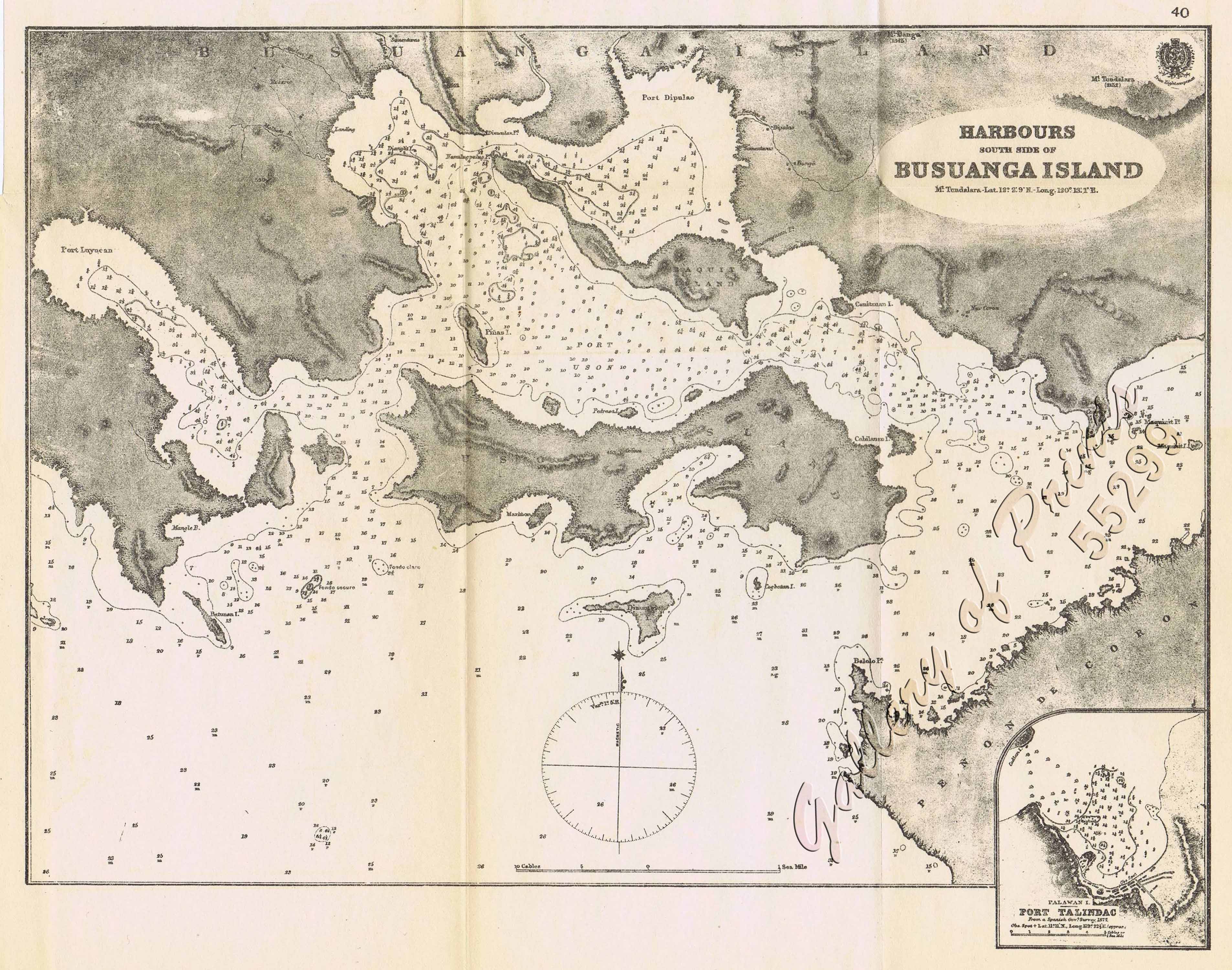 Harbours South Side of Busuanga Island inset: Palawan I. – Port ...
