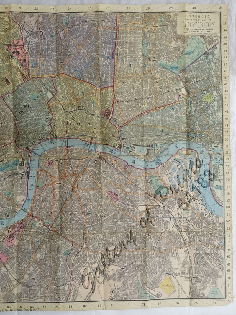 Extended Tape Indicator Map of London. – Gallery of Prints